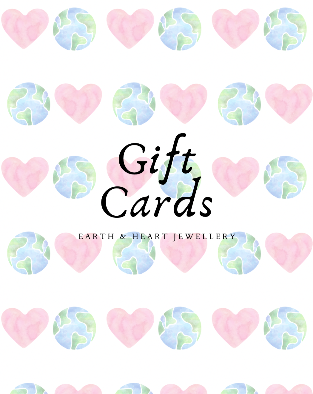 Jewellery Gift Card | Printable Available | Earth + Heart Jewellery ...